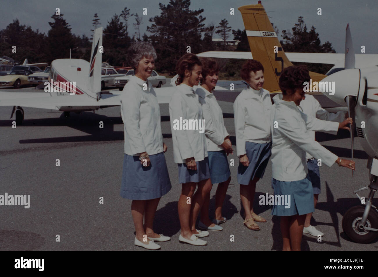 This photo honors the women of the 99s, a group of pioneering female ...