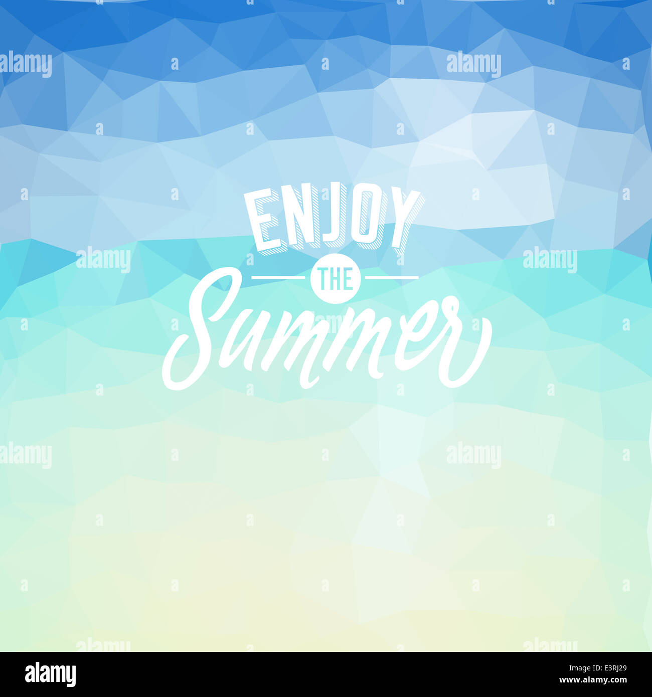 Enjoy the summer. Poster on tropical beach background. Raster version ...