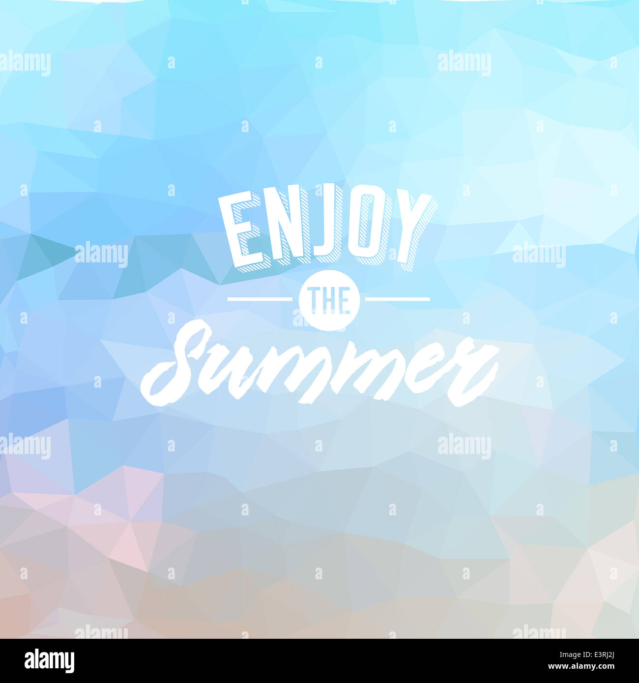 Enjoy the summer. Poster on tropical beach background. Raster version ...
