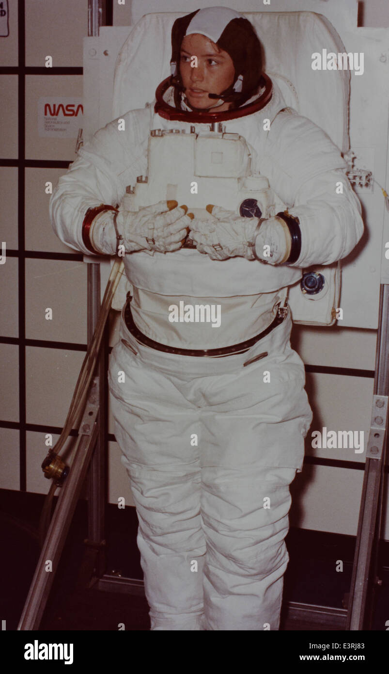 This photograph features Anna Fisher, one of the pioneering women in ...