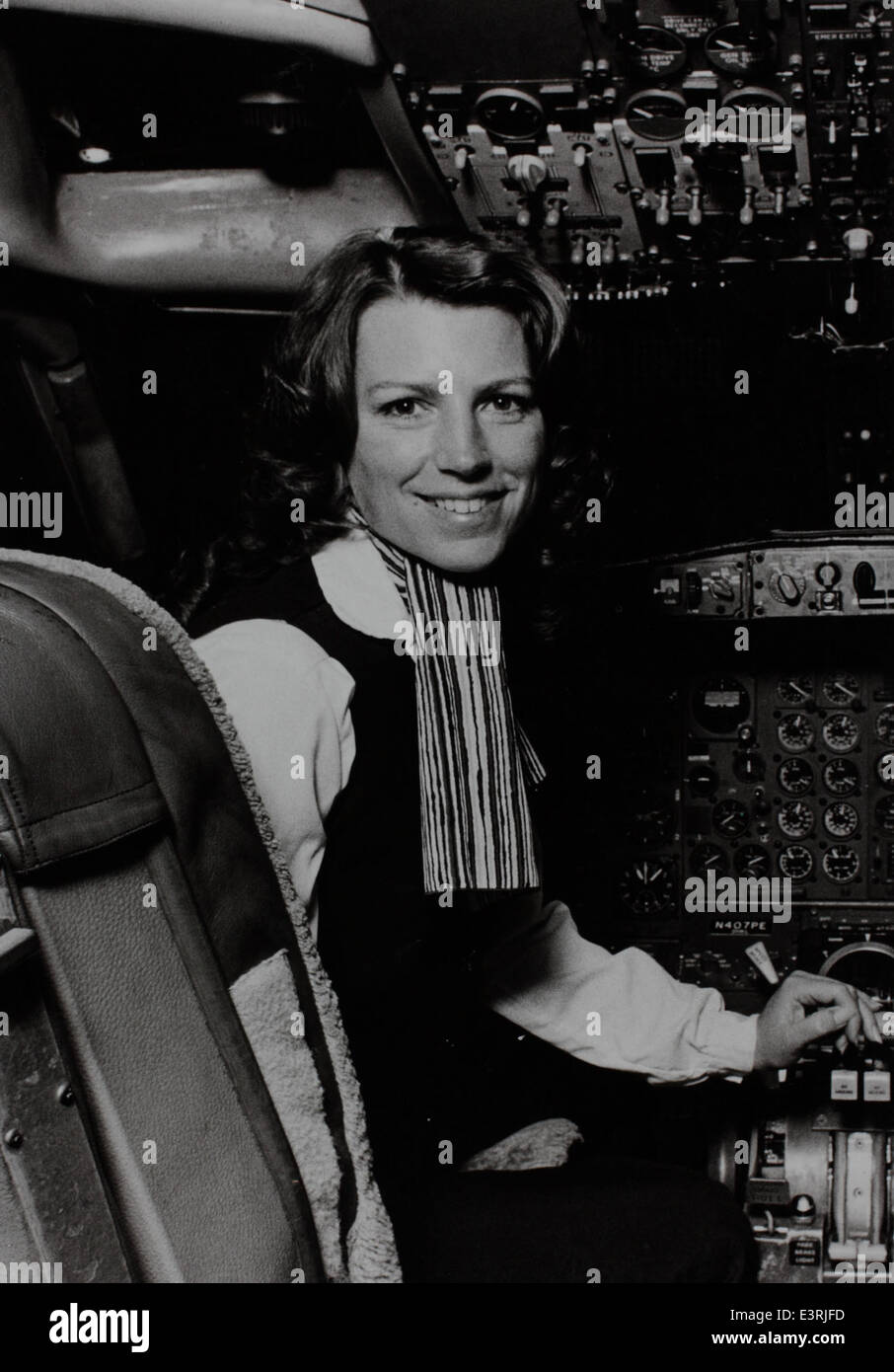 A photo depicting a woman piloting an aircraft, celebrating the ...