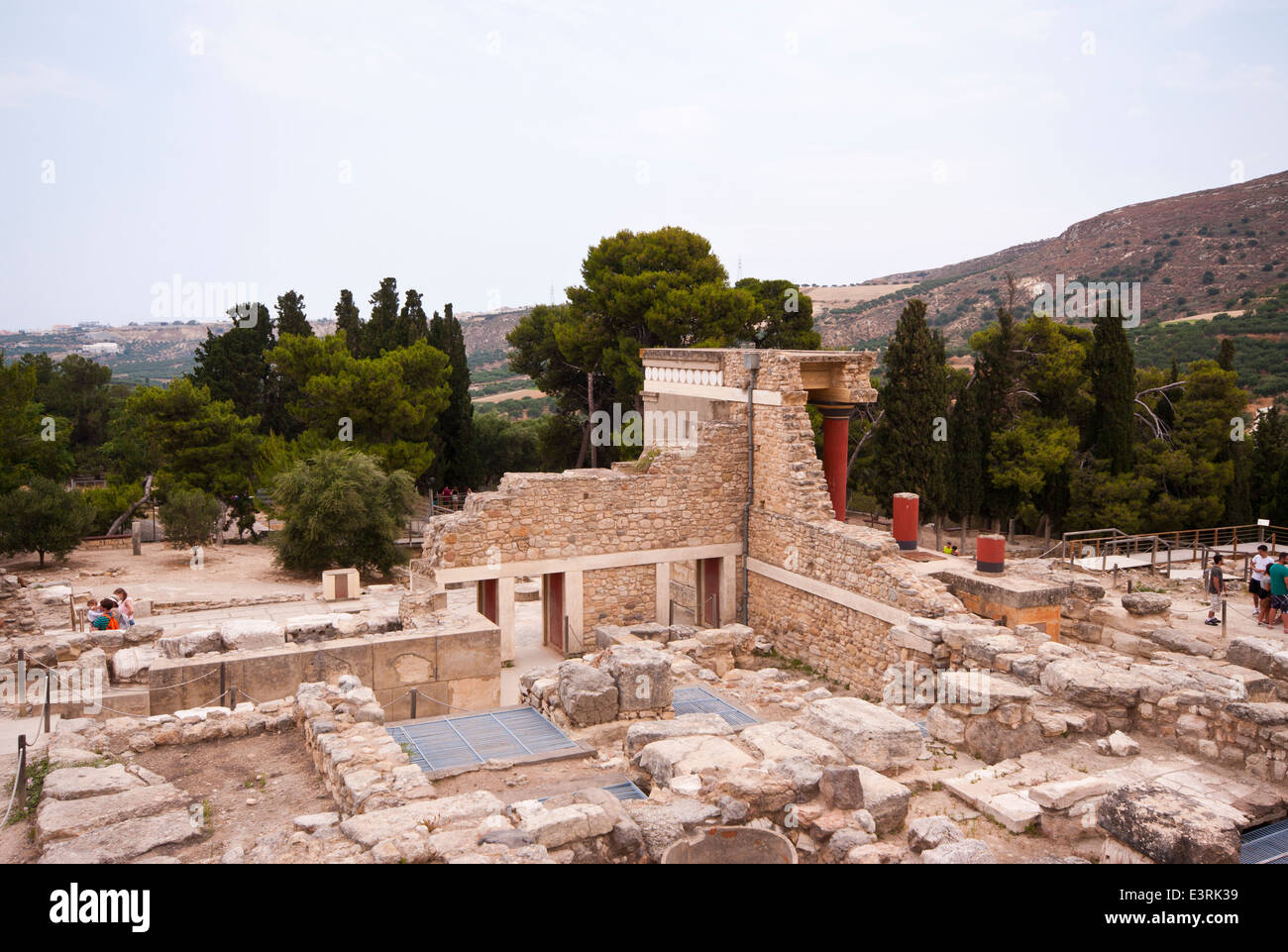 Ruins Of The Palace Of Knossos Crete Stock Photo - Alamy