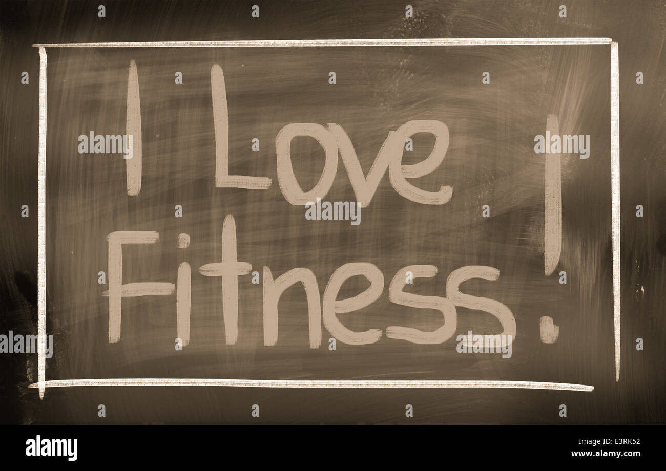 I Love Fitness Concept Stock Photo - Alamy