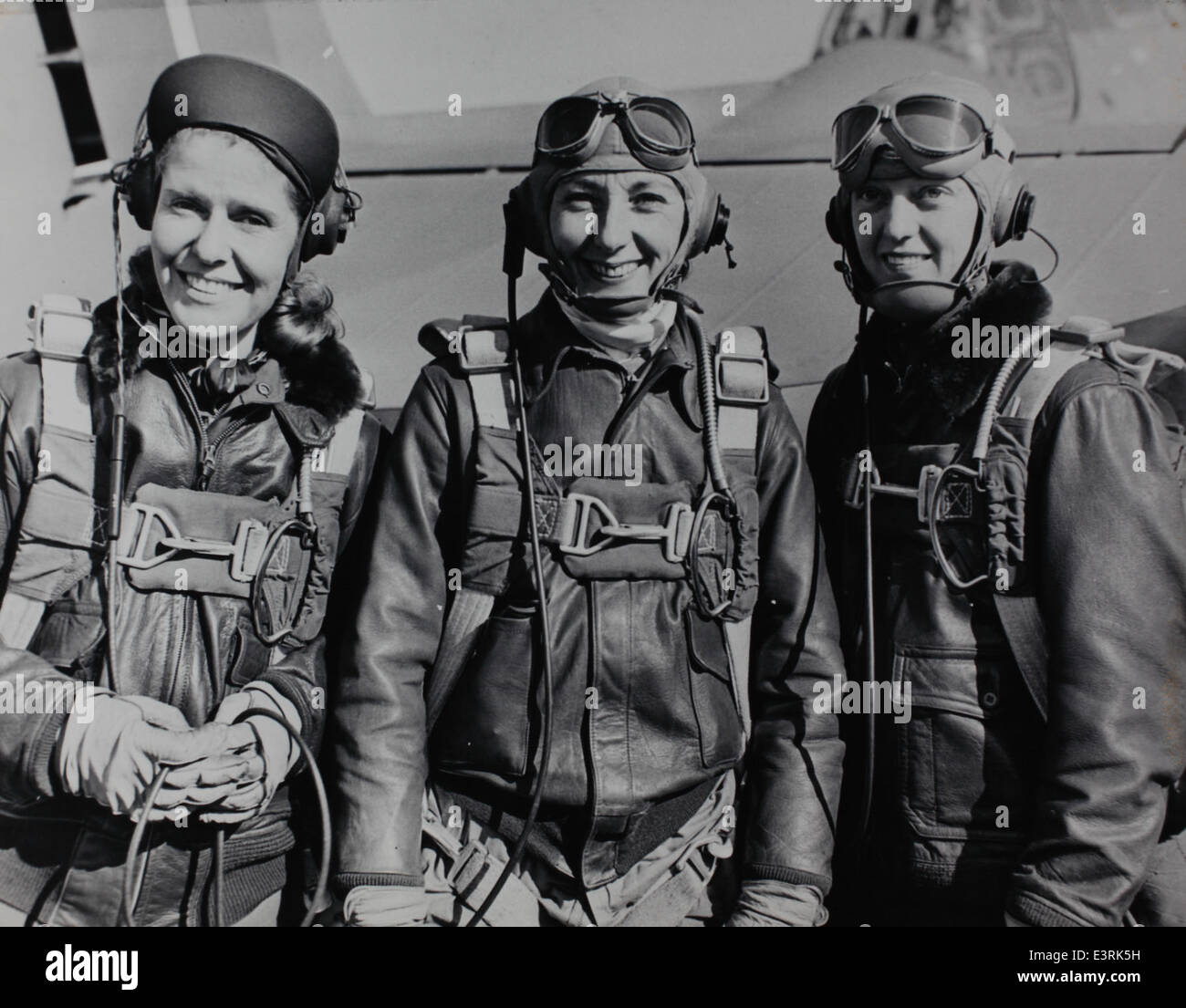 This historical photo showcases three women of flight, including ...