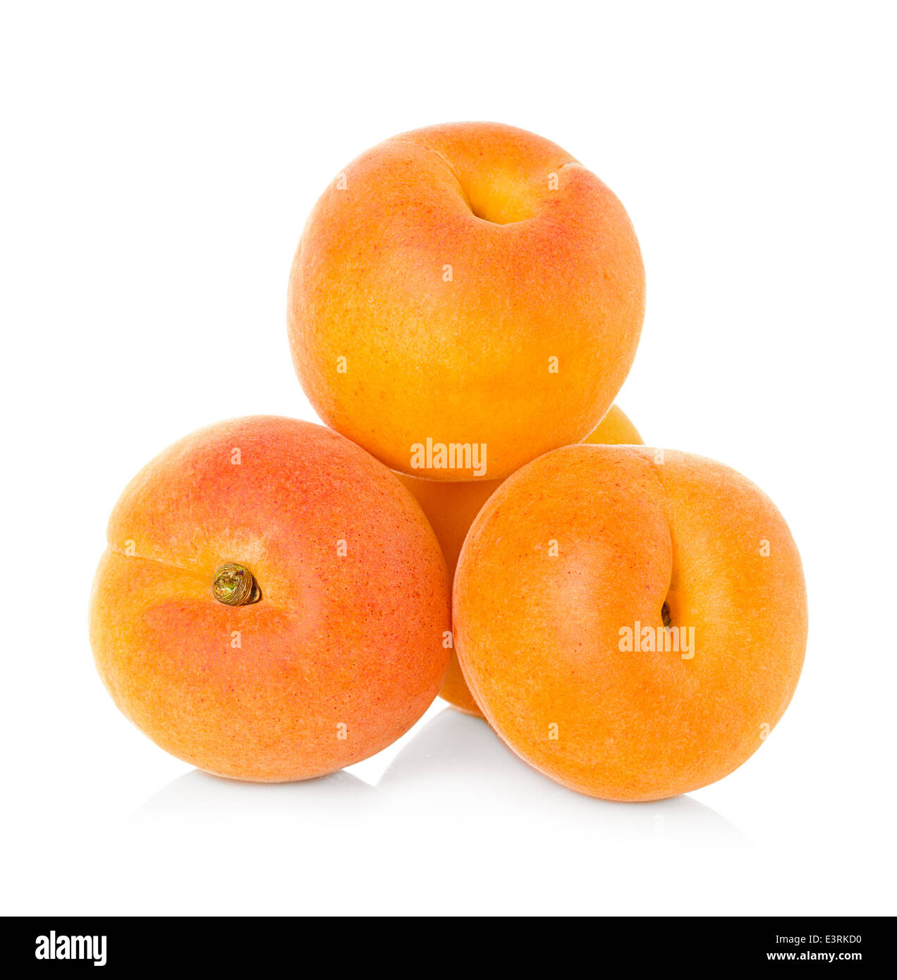 Ripe apricot fruit isolated on white background Stock Photo - Alamy