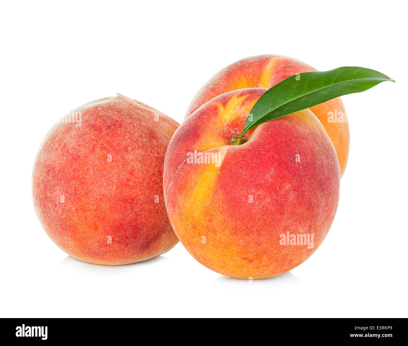 Peach tree fruit leaves Cut Out Stock Images & Pictures - Alamy