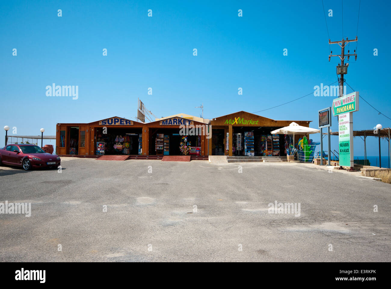 Roadside Shops in Crete Stock Photo - Alamy
