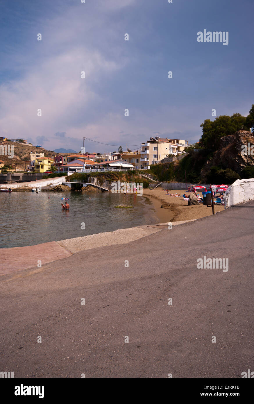 Beach at Panormo Harbour Panormos Crete Stock Photo - Alamy