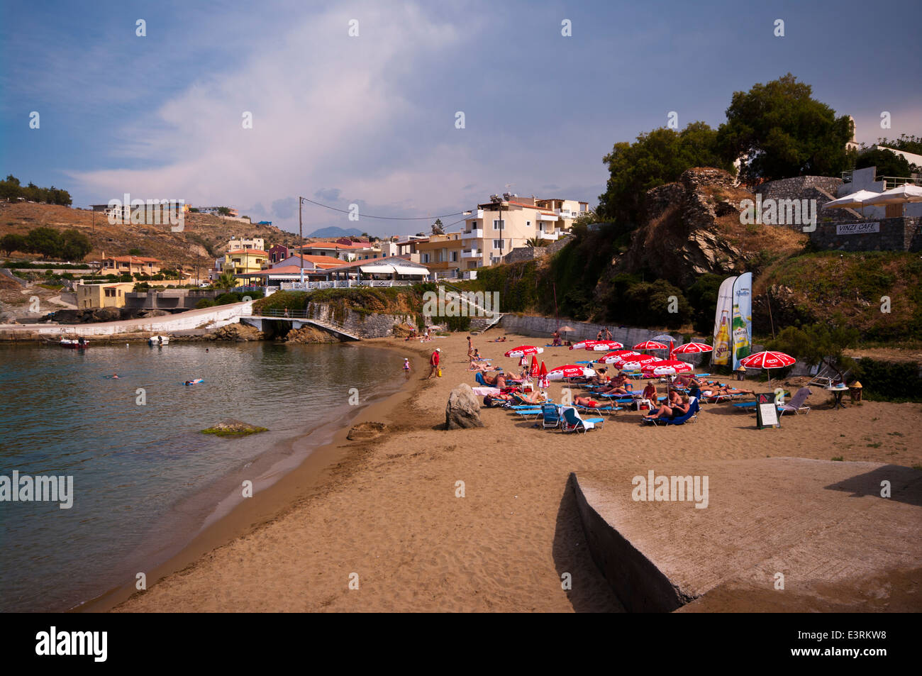 Beach at Panormo Harbour Panormos Crete Stock Photo - Alamy
