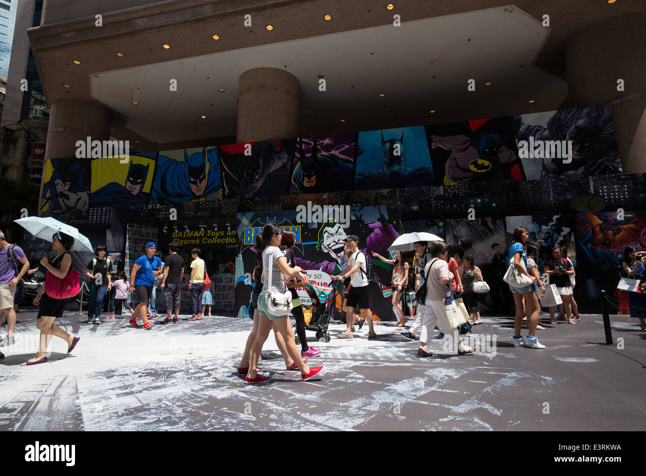 Batman exhibition outside TImes Square shopping centre in Causeway Bay ...
