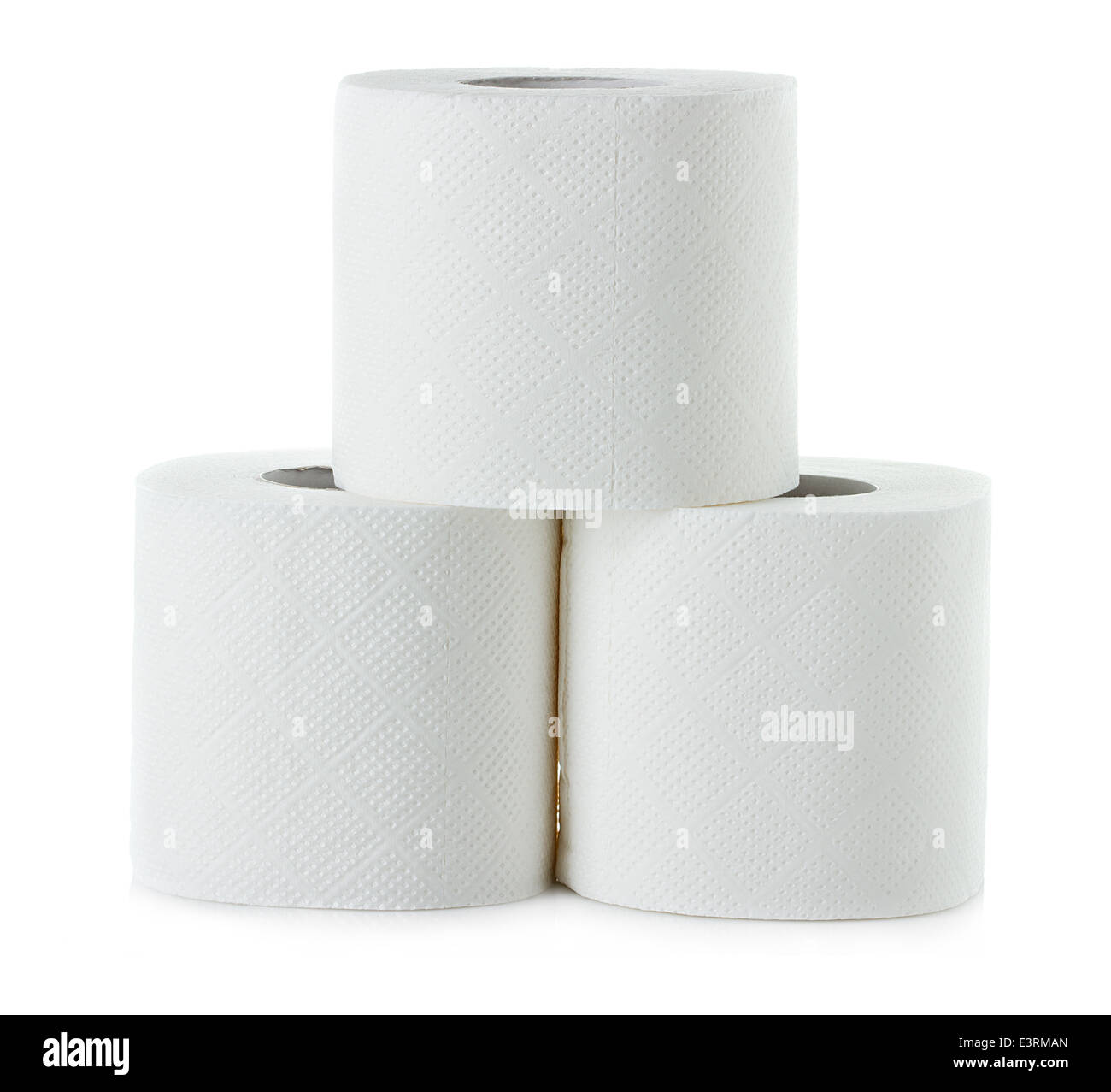 toilet paper close-up isolated on white background Stock Photo - Alamy