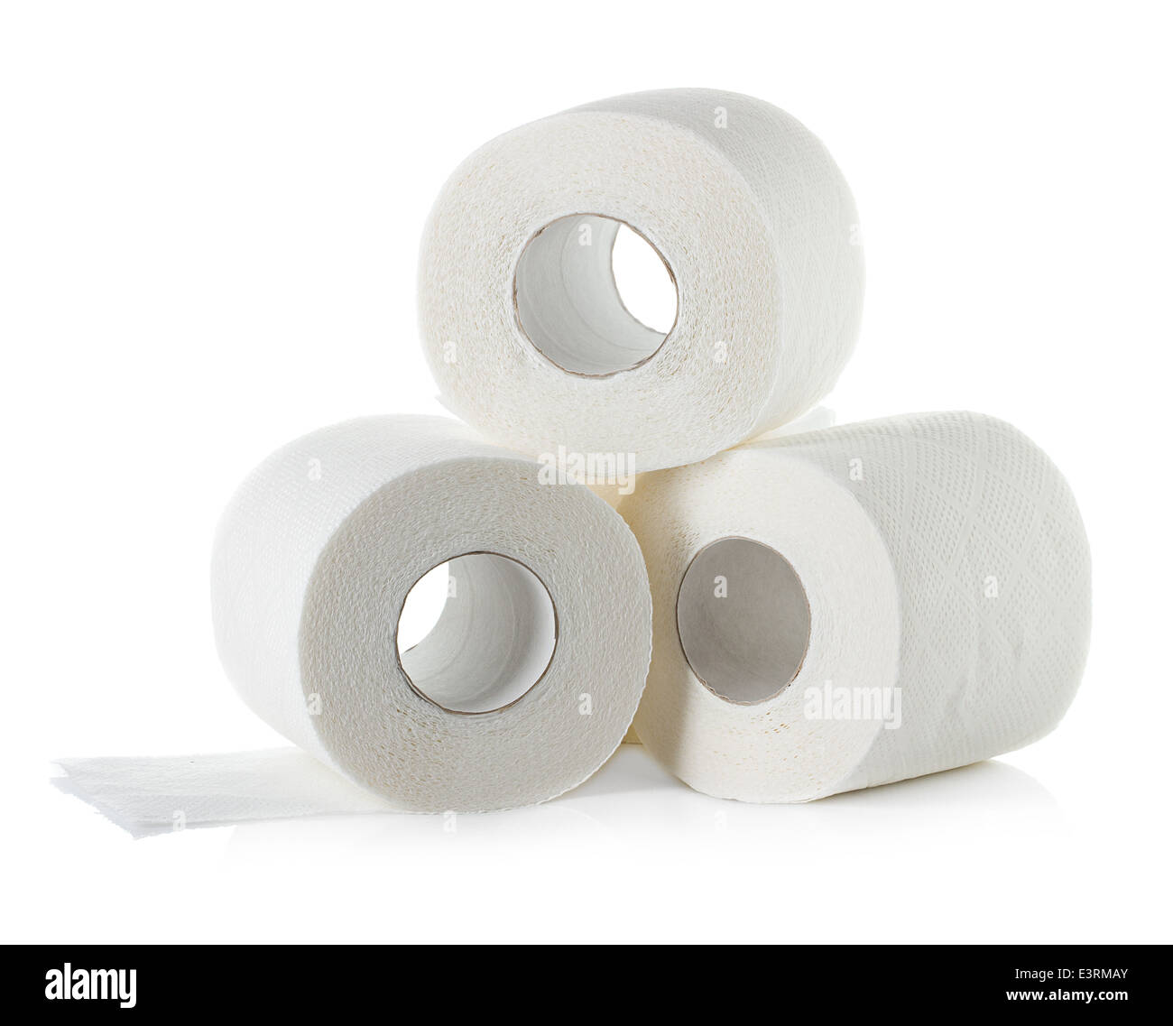 toilet paper close-up isolated on white background Stock Photo - Alamy