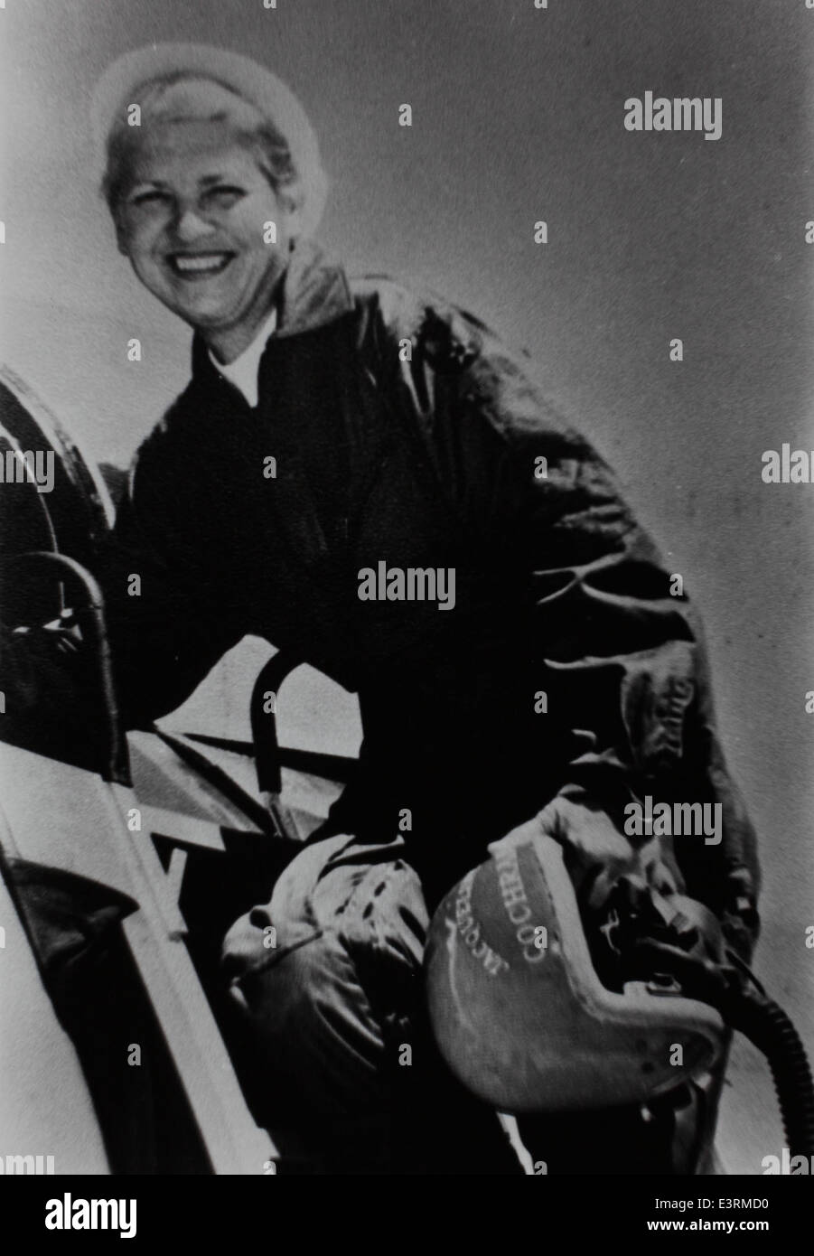 This image highlights Jacqueline Cochran, a pioneering female aviator ...