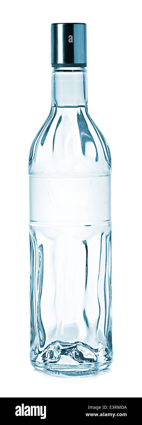 Bottle of vodka close up on white background Stock Photo - Alamy