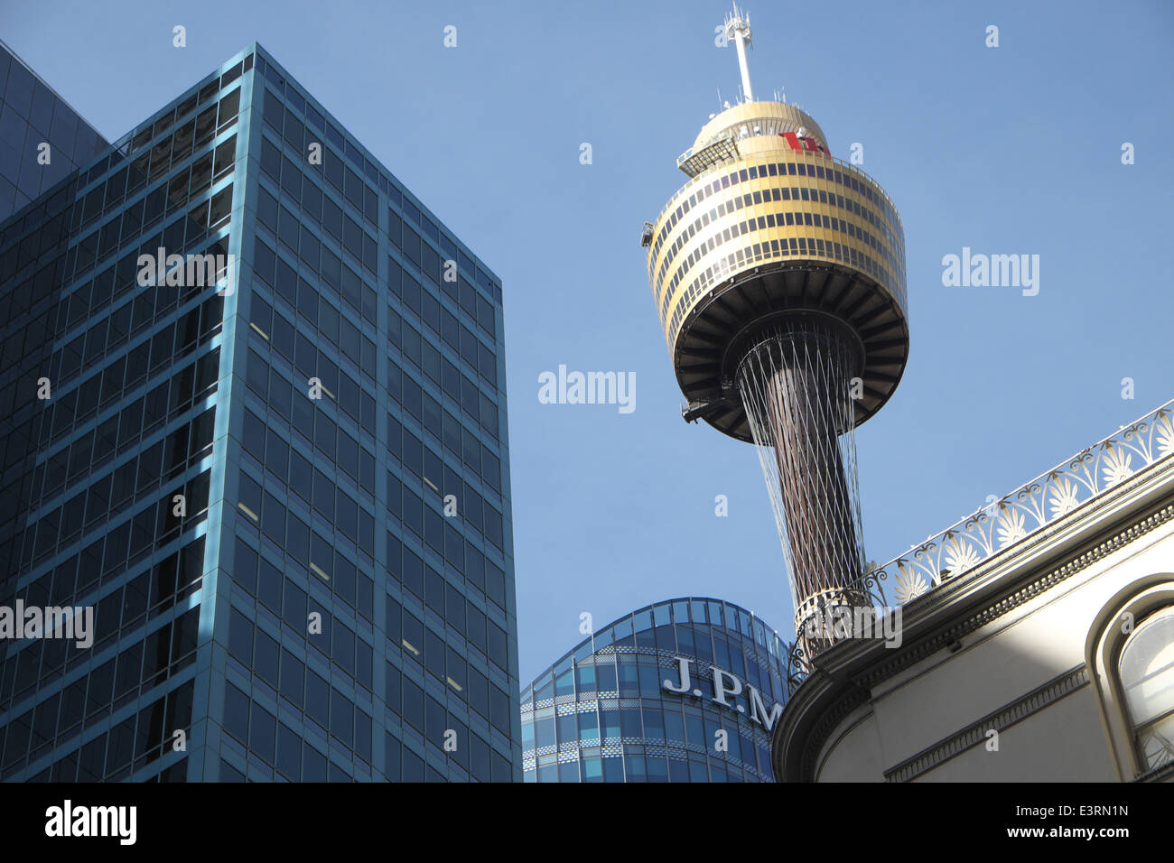 sydney tower and office buildings, sydney central business district,new ...