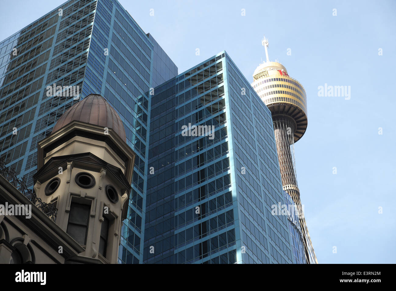 sydney tower and office buildings, sydney central business district,new ...