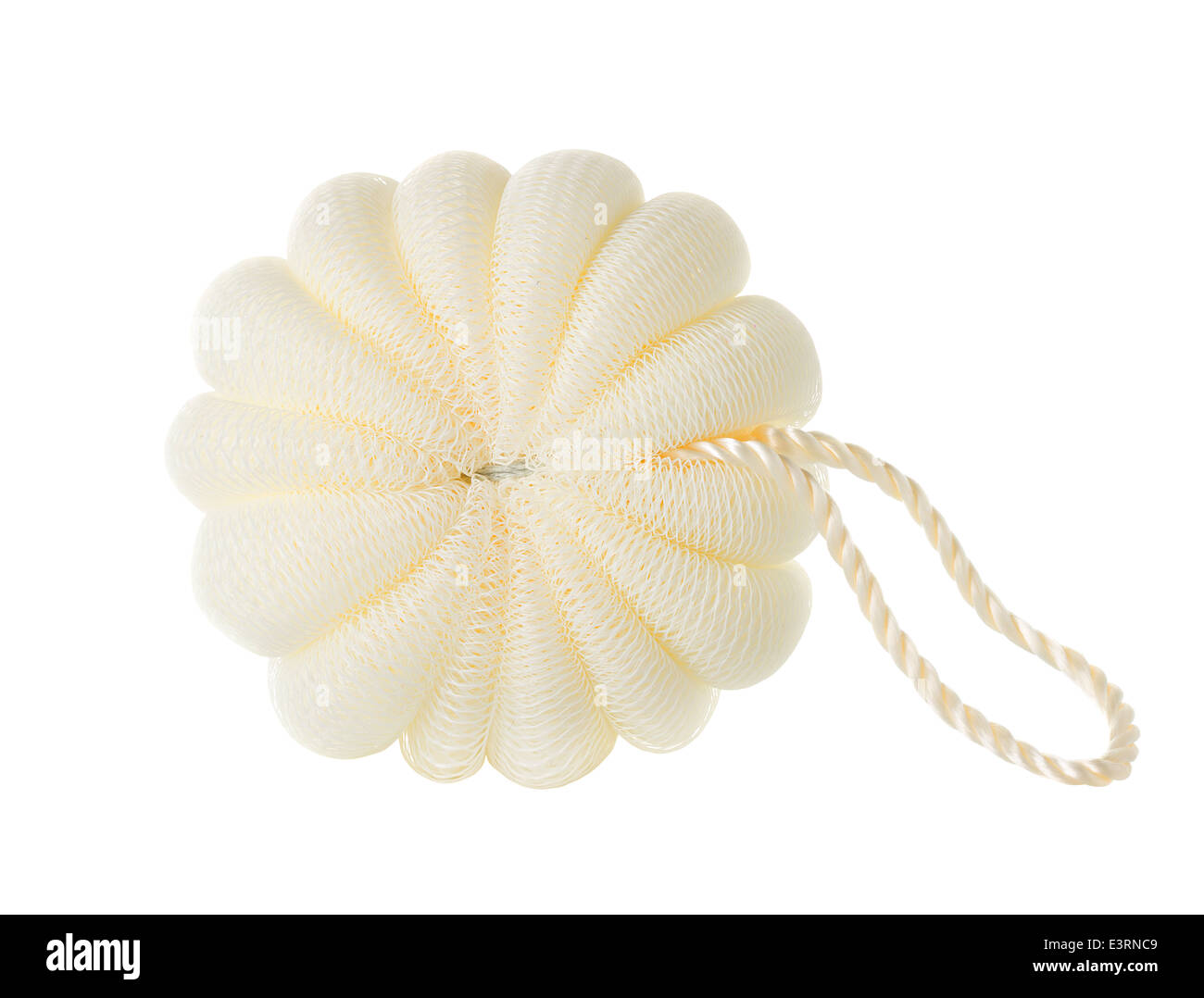 Bath sponge close up on white background Stock Photo - Alamy