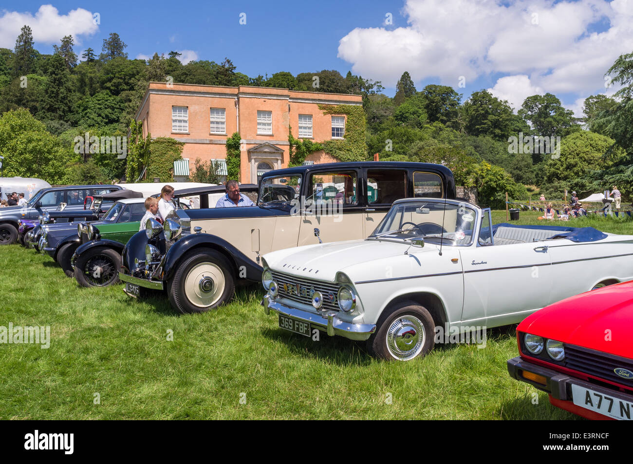 East Devon, England. A Fete and Garden Party at a country house with a ...