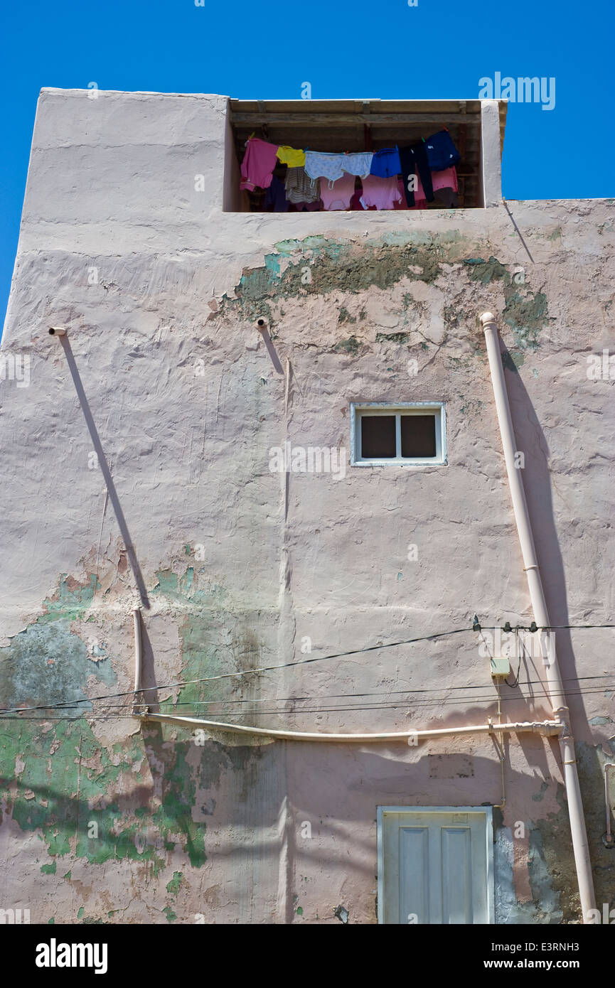 A street view in Mindelo, the only town on Sao Vicente Island, Cape ...