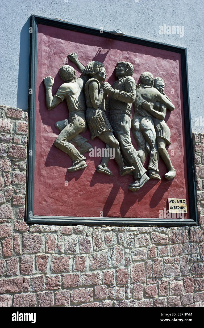 A street view in Mindelo, the only town on Sao Vicente Island, Cape ...
