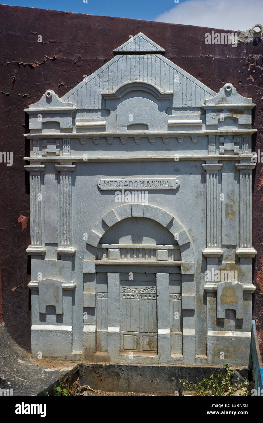 A street view in Mindelo, the only town on Sao Vicente Island, Cape ...