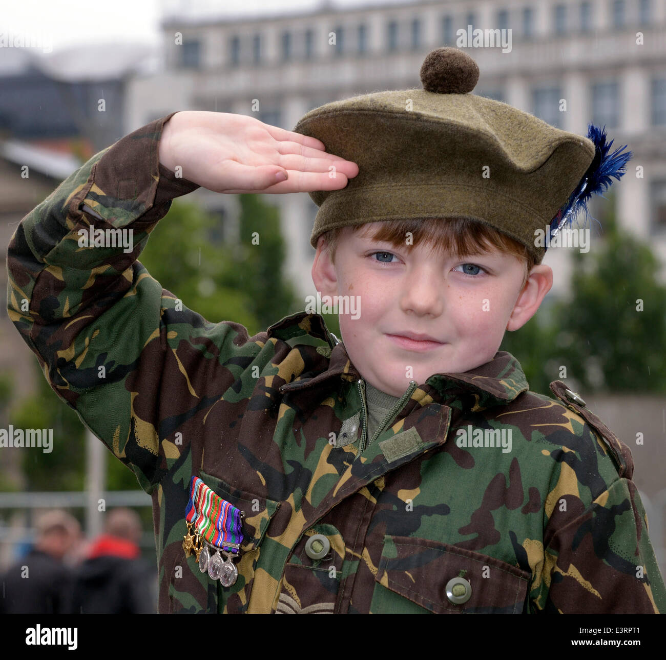 Ayoung boy uniform salute pride hi-res stock photography and images - Alamy