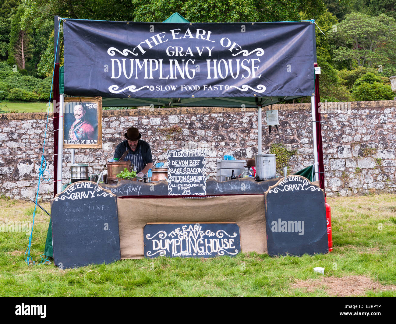 East Devon, England. The grounds and setting of a summer Fete and ...