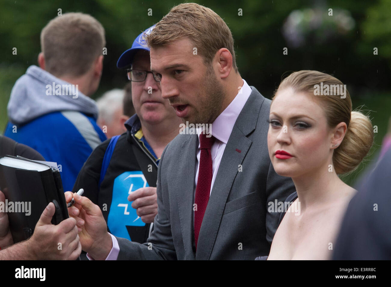 Wimbledon London,UK. 28th June 2014. England rugby player Chris Robshaw ...