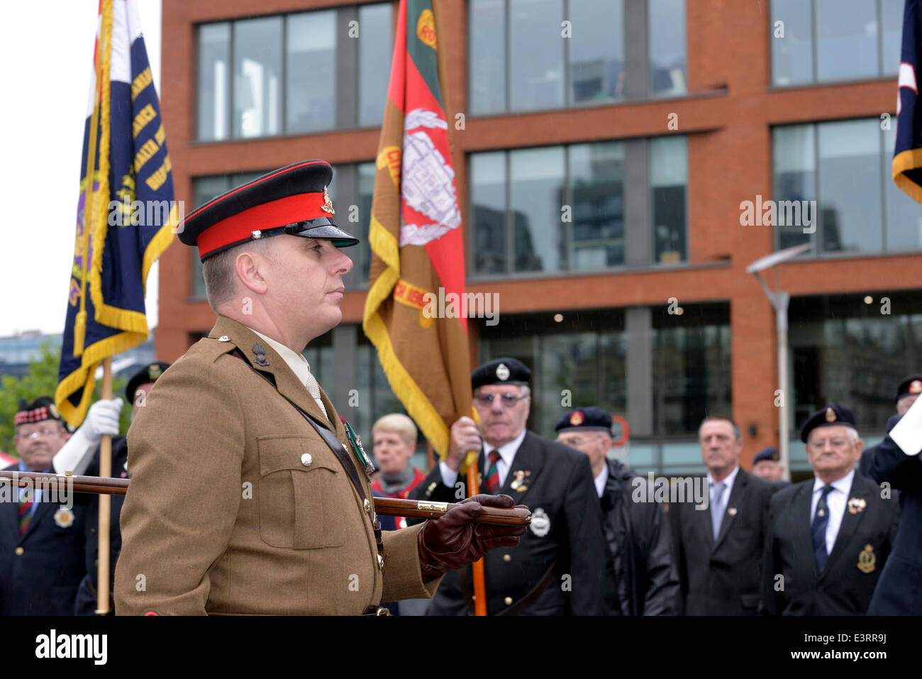 Manchester UK 28th June 2014 The Regimental Sergeant-Major stands at ...