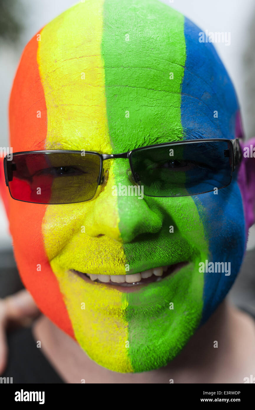 Rainbow Pride Face Paint