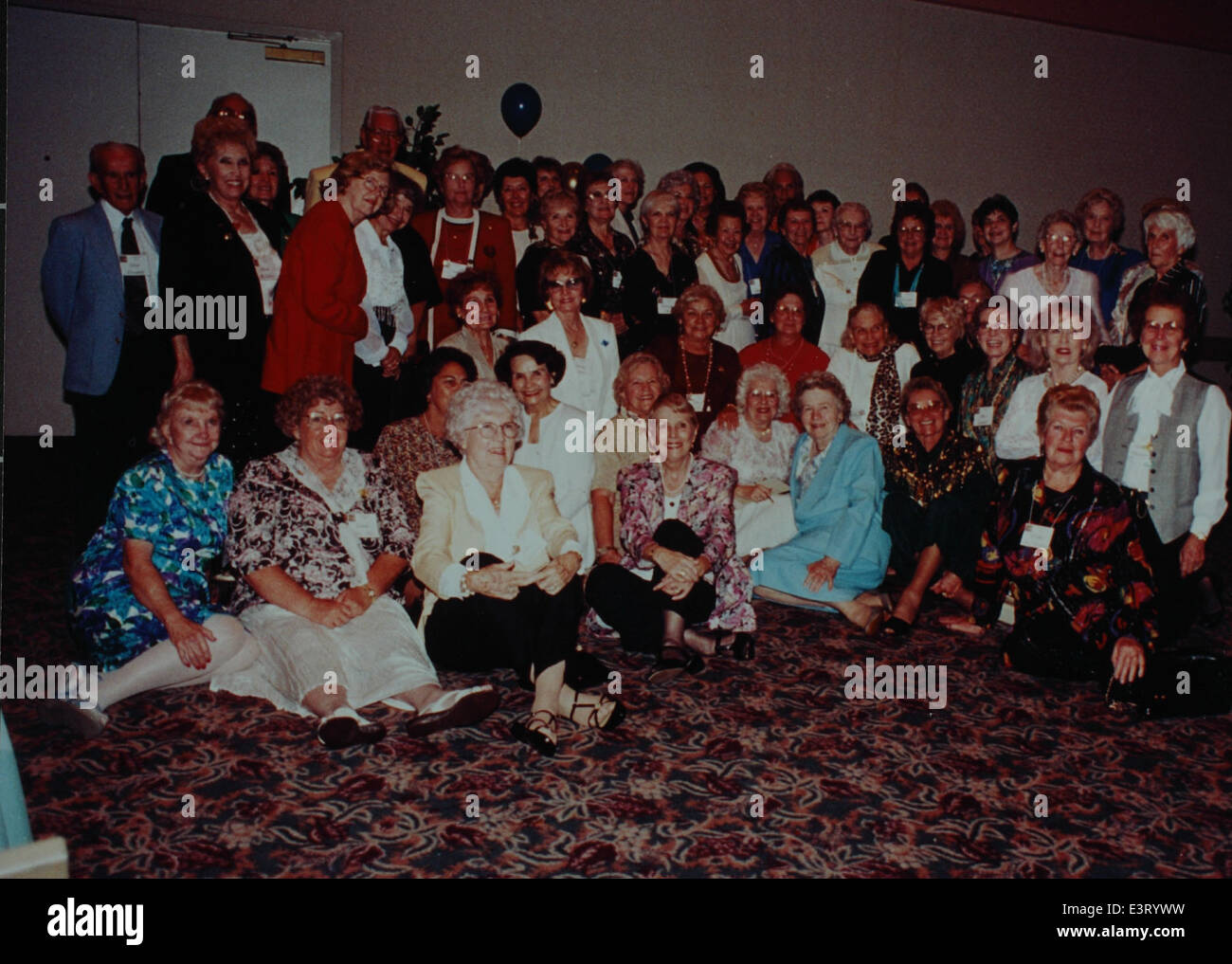 A group photo celebrating the 50th anniversary of the Powder Puff Derby ...