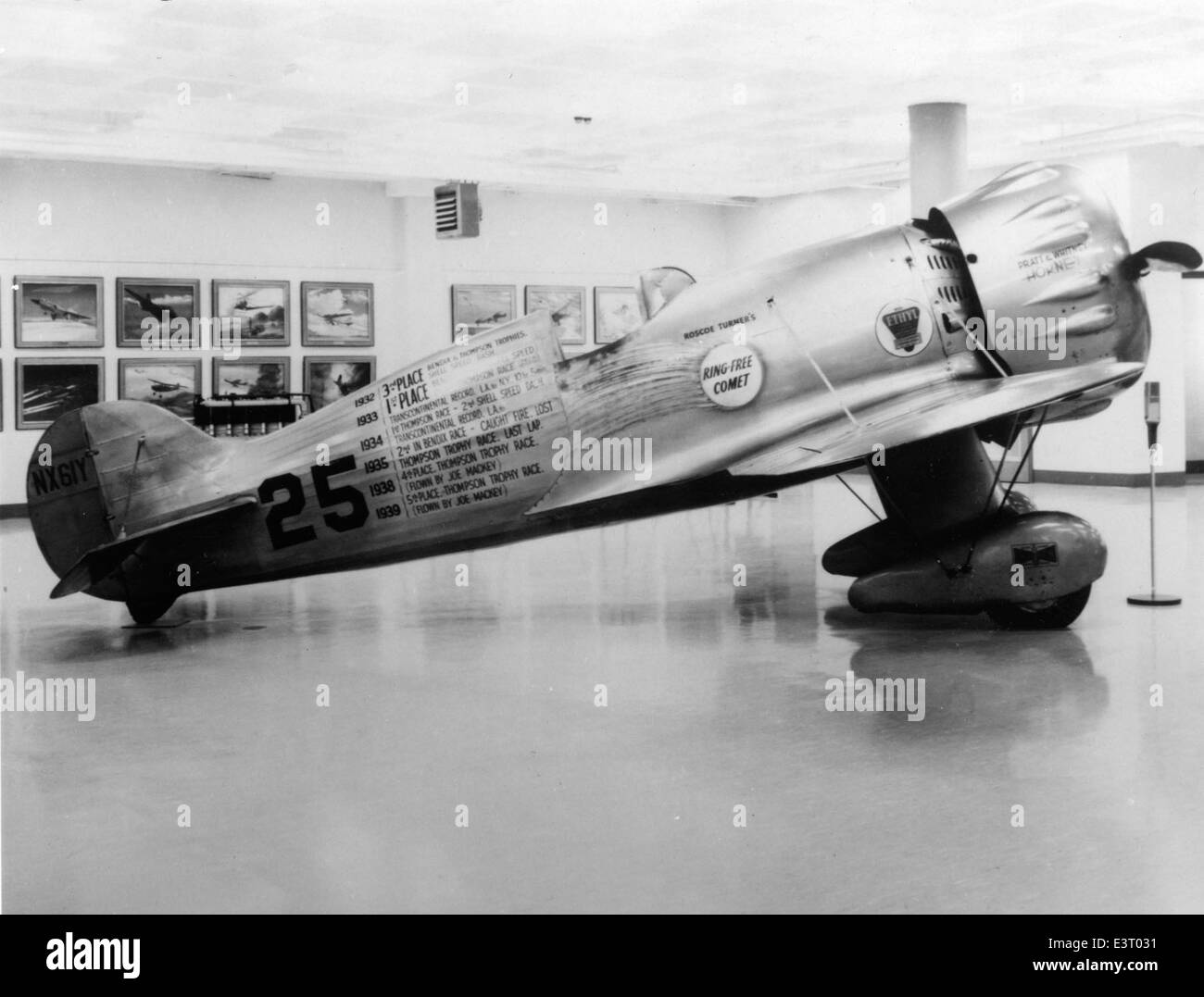 Col. Roscoe Tanner stands next to his Wedell-Williams Model 44 air ...
