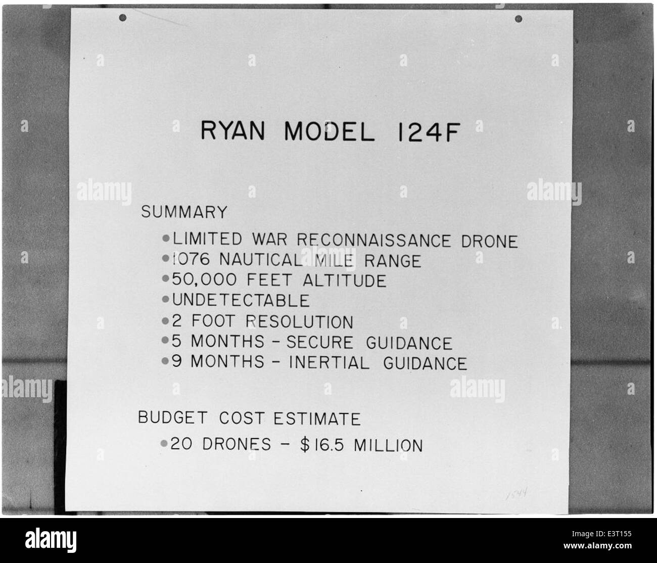 The Ryan Model 124F was an unmanned aerial vehicle (UAV) developed by ...