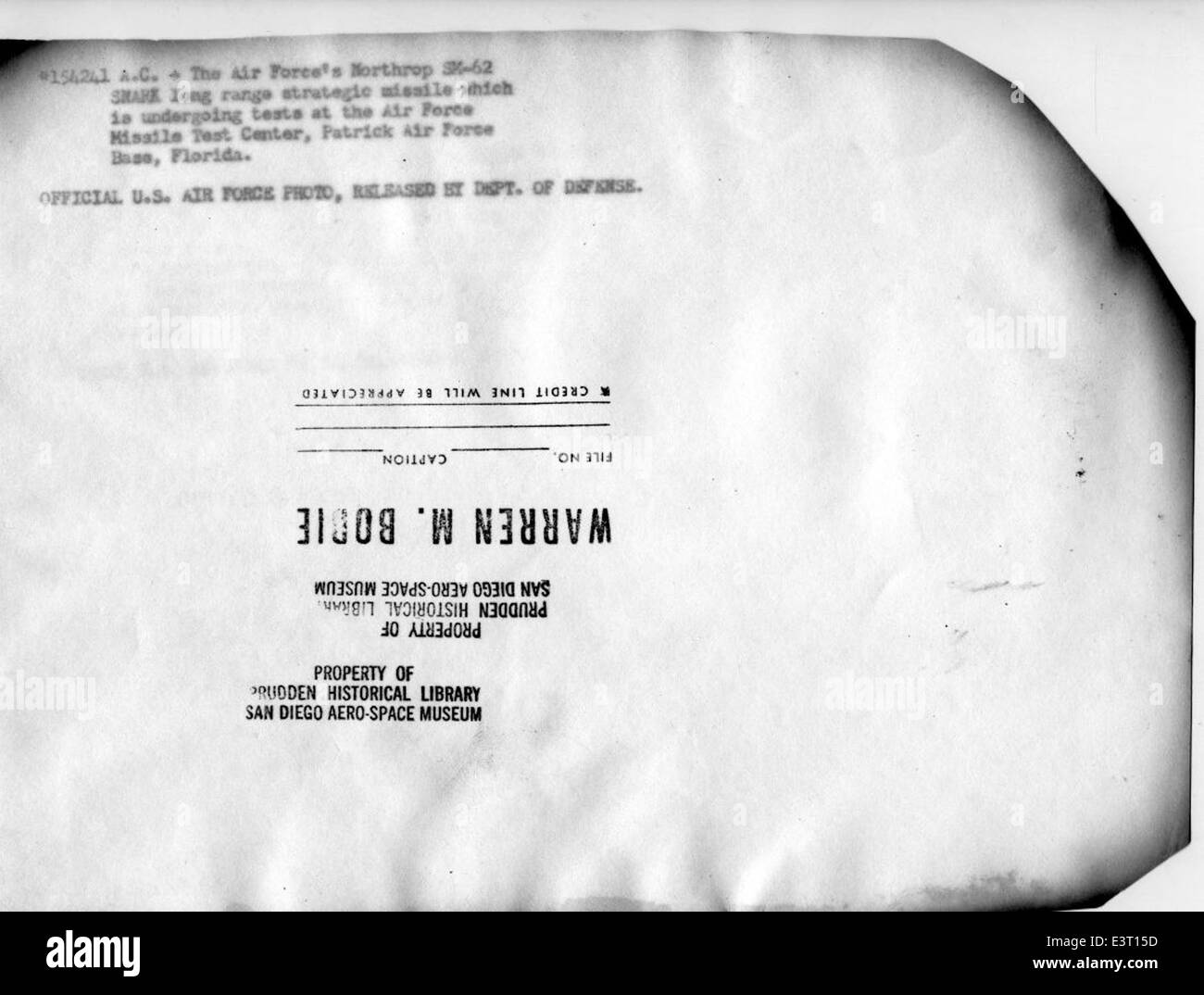 Northrop sm 62 snark Black and White Stock Photos & Images - Alamy