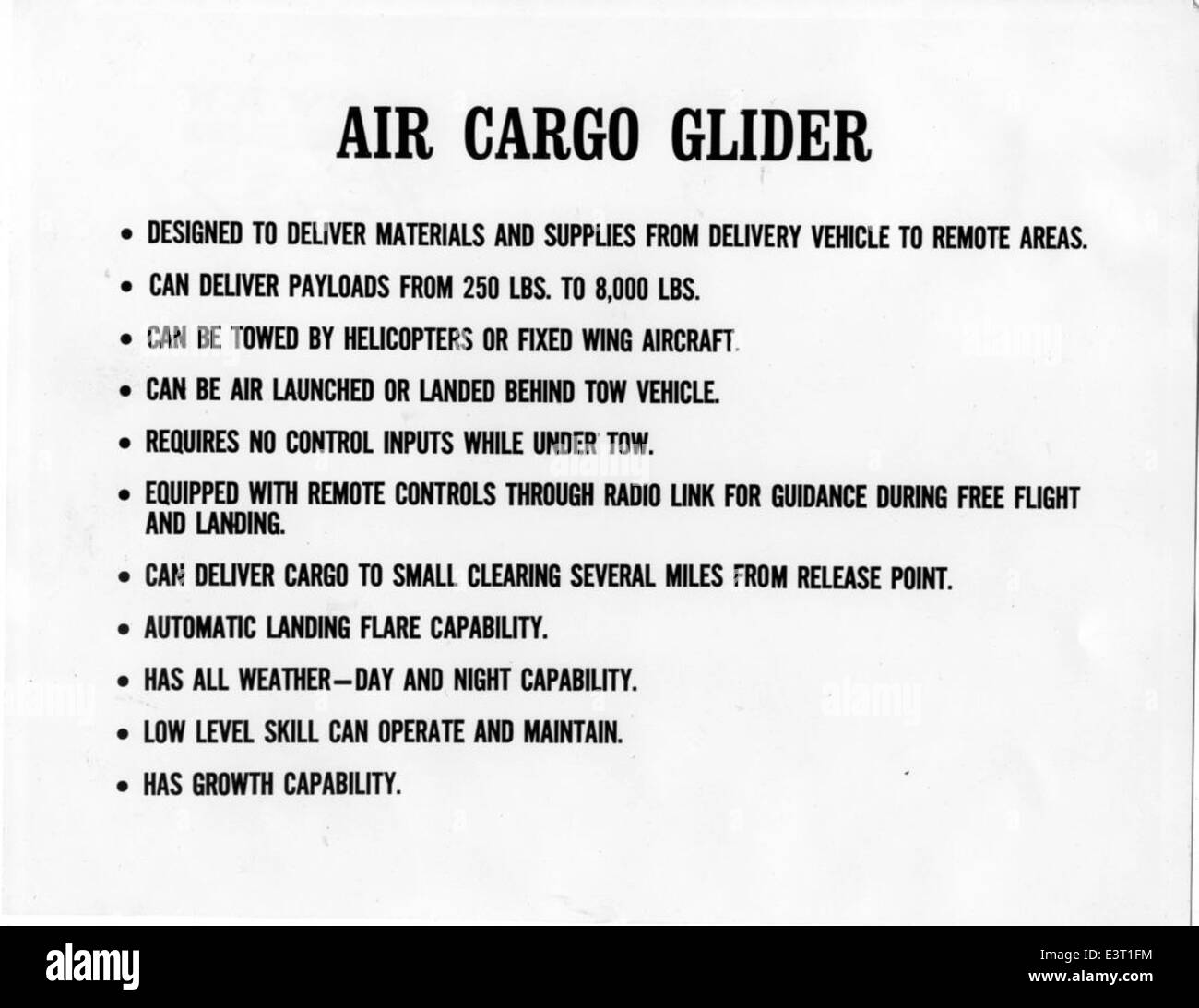The 2737 Air Cargo Glider, developed by Ryan Aeronautical, was used as ...