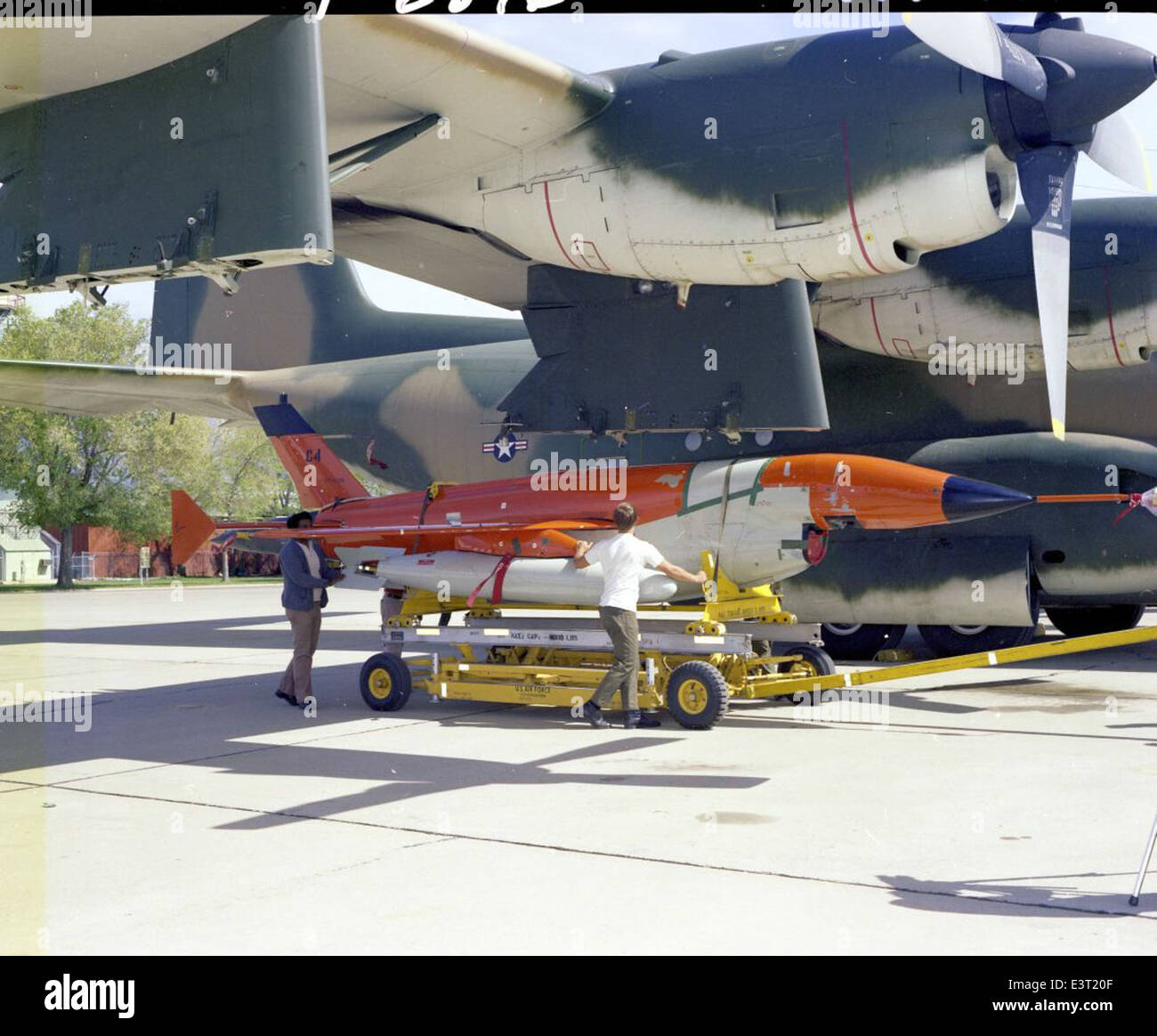 This photo features the Lockheed C-130 Hercules and the DC-130 drone ...