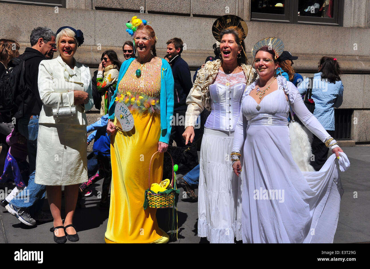 NYC: A trio of lovely ladies dressed in their Easter finery at the ...