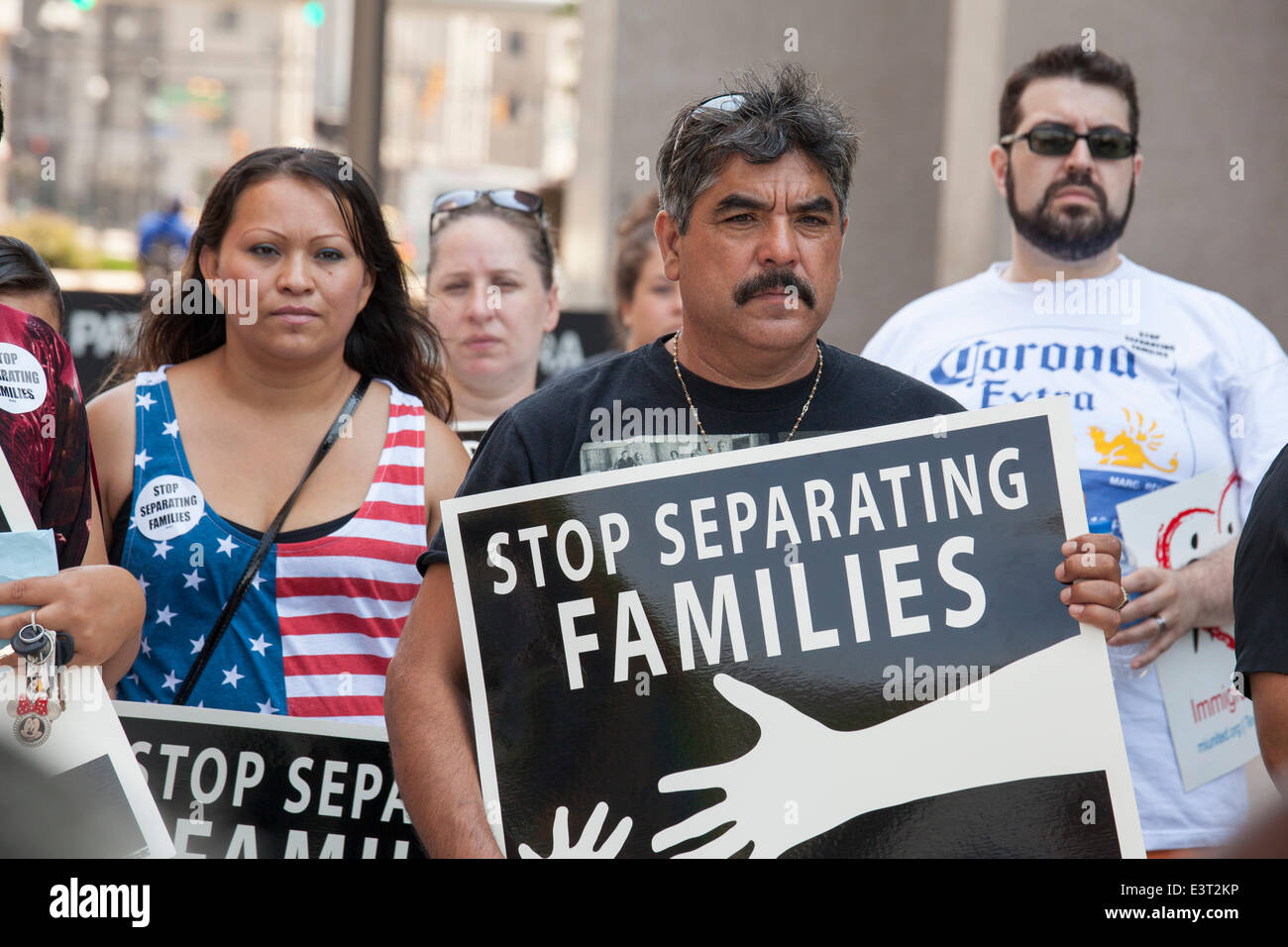 Detroit, Michigan, USA. Immigrant rights activists rally at the Federal ...