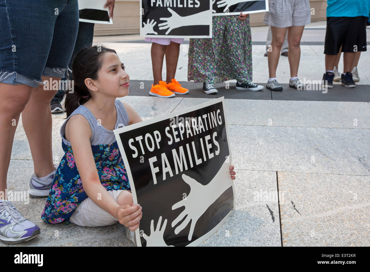 Detroit, Michigan, USA. Immigrant rights activists rally at the Federal ...