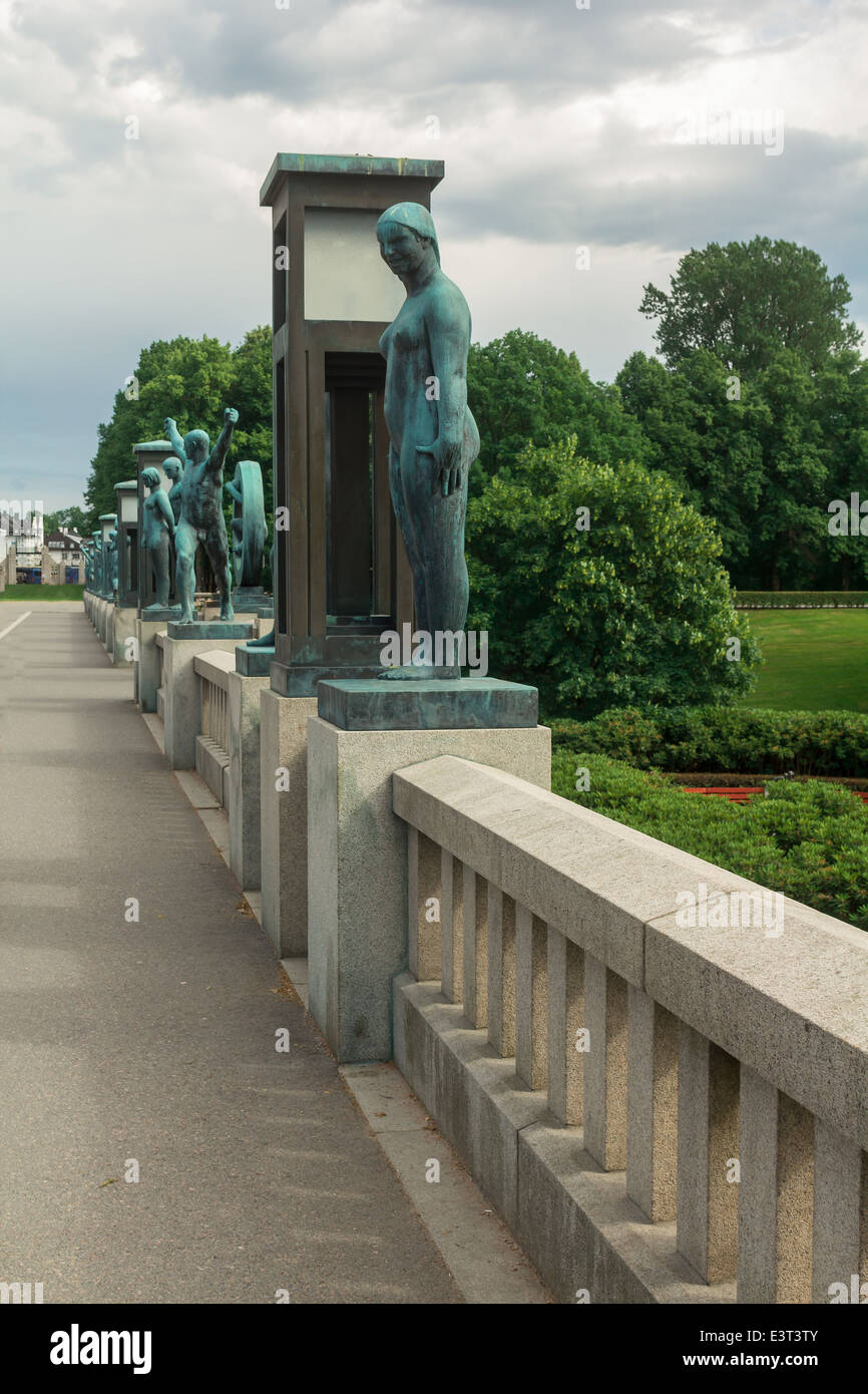 Alley in the sculpture park in Oslo Stock Photo - Alamy