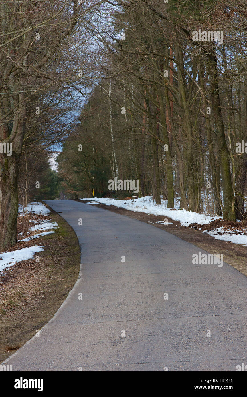 German country road in winter Stock Photo - Alamy