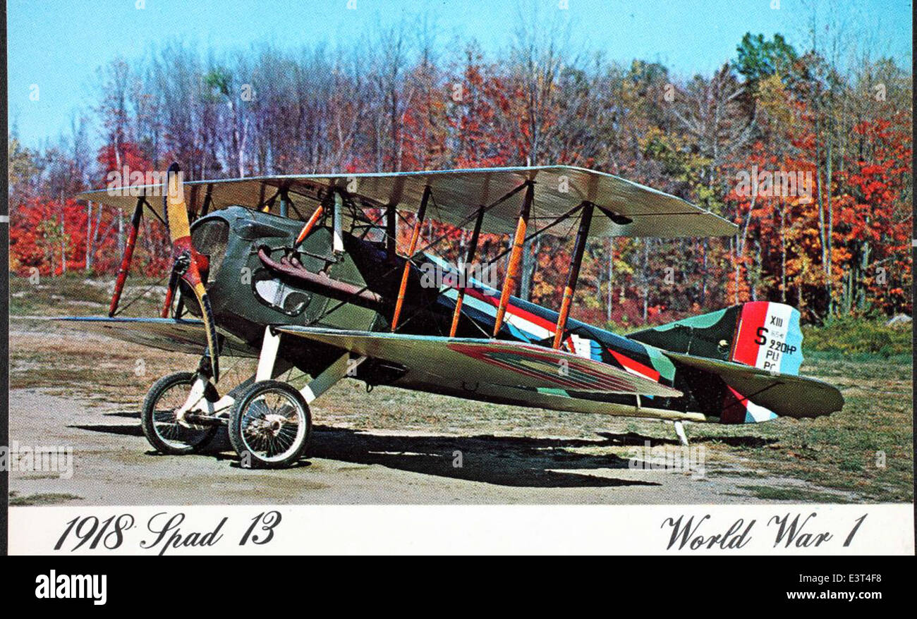 The SPAD XIII was a French fighter aircraft used during World War I ...