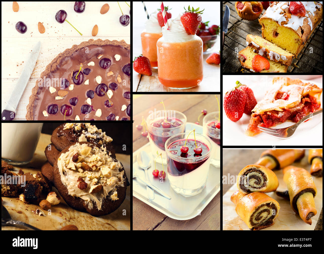 Group of the sweet food Stock Photo - Alamy