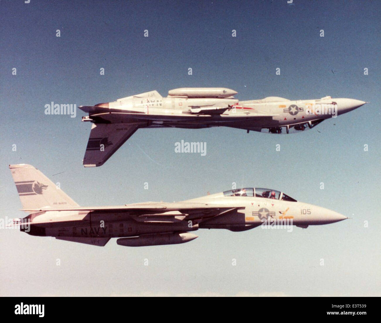 The Grumman F-14A Tomcat, powered by Pratt & Whitney TF30 engines, was ...
