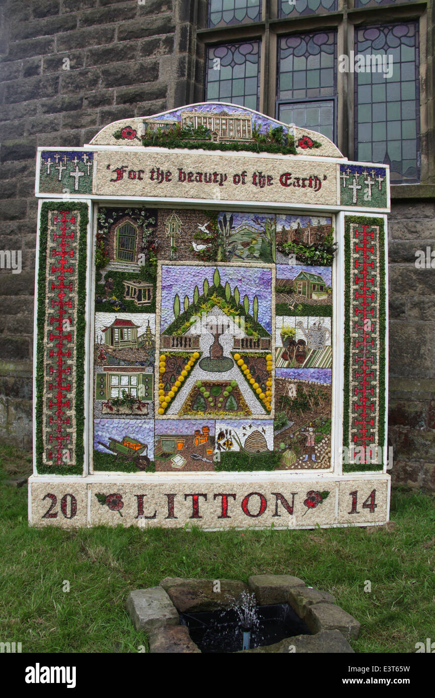 2014 Traditional Well Dressing in the Derbyshire village of Litton near ...