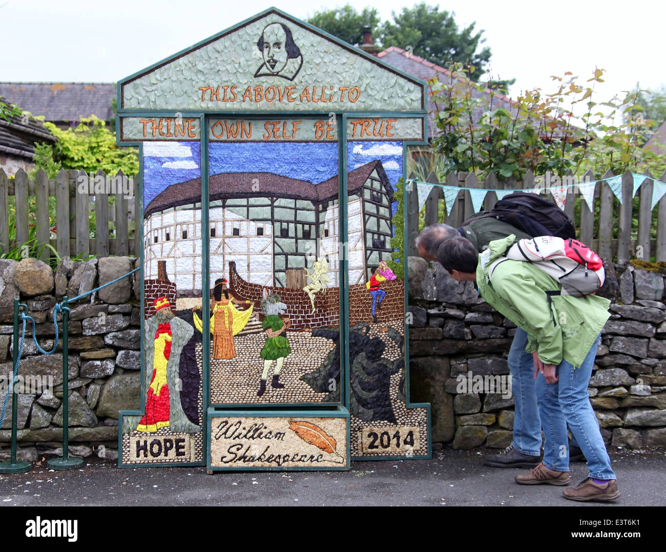 2014 Well Dressing in the Peak District Village of Hope which is near ...