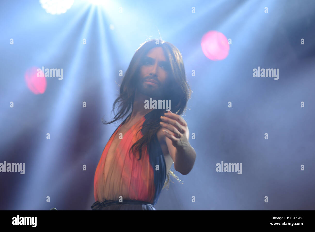 London, UK. 28th June, 2014. Eurovision Song Contest winner Conchita ...