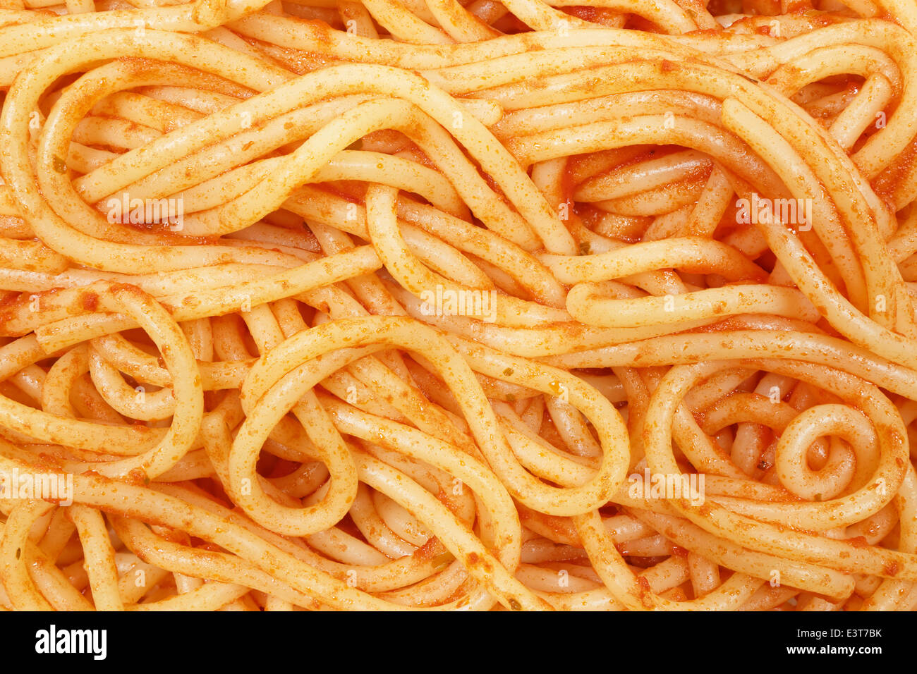 close up top view spaghetti pasta macro Stock Photo - Alamy