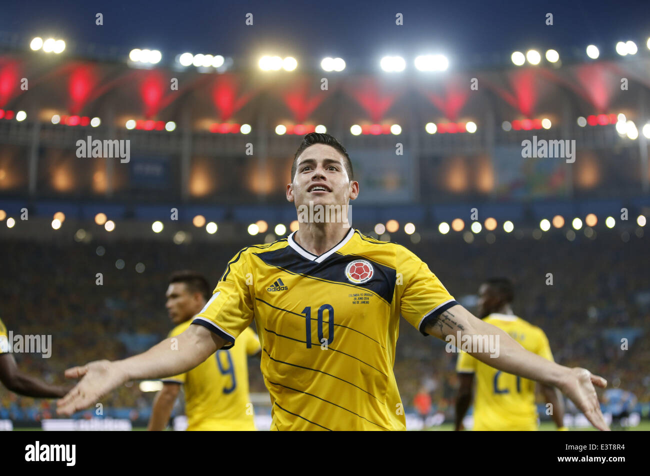 James rodriguez colombia brazil goal hi-res stock photography and ...