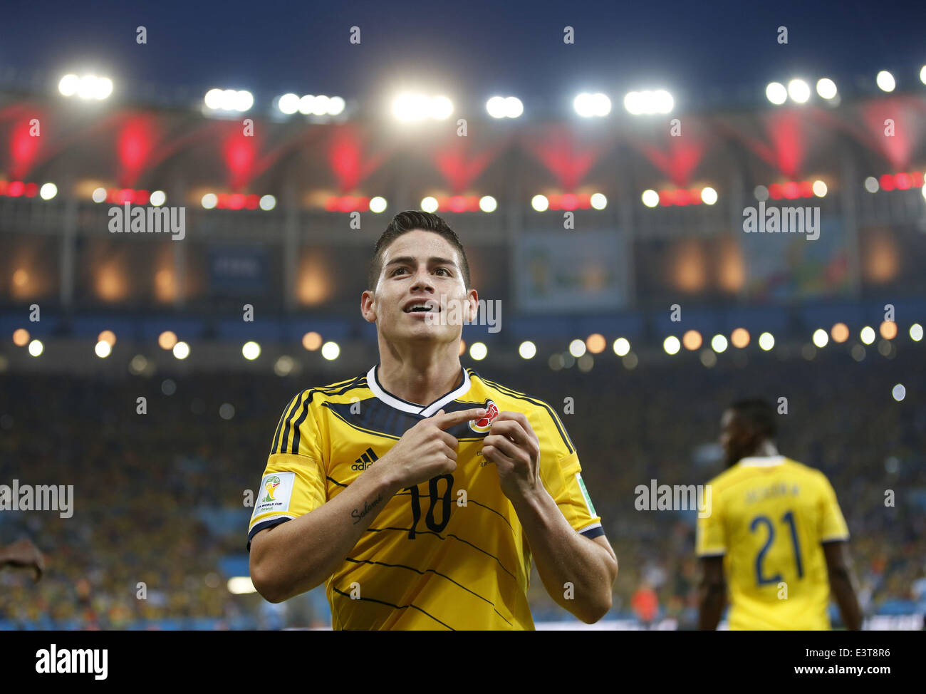 Rio De Janeiro, Brazil. 28th June, 2014. Colombia's James Rodriguez ...